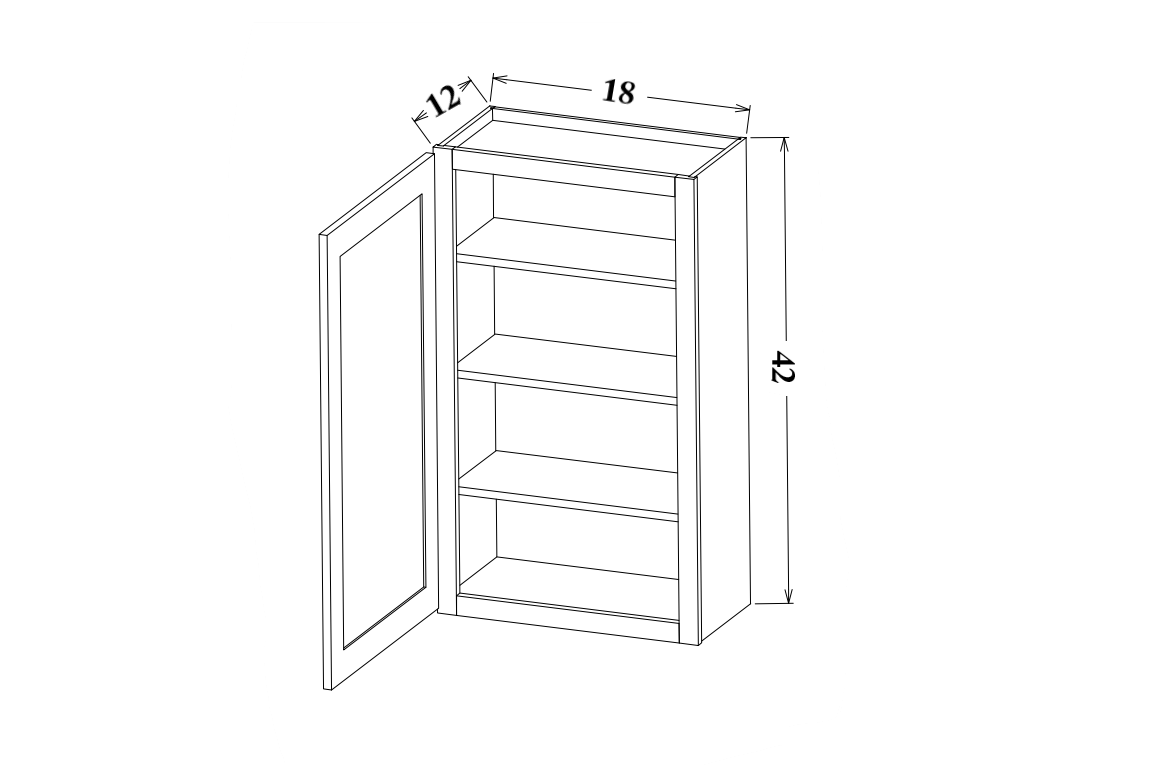 18" Wide x 42" Tall – Ready To Assemble Kitchen Cabinets