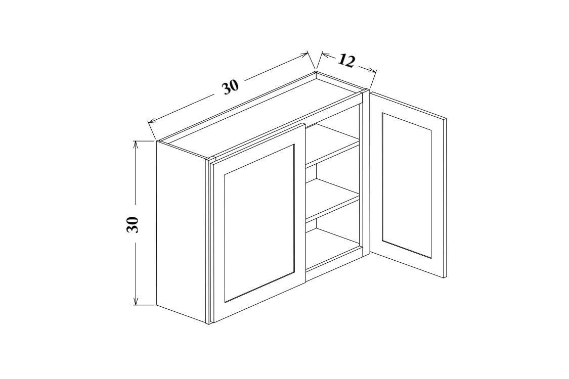 30" Wide x 30" Tall – Ready To Assemble Kitchen Cabinets