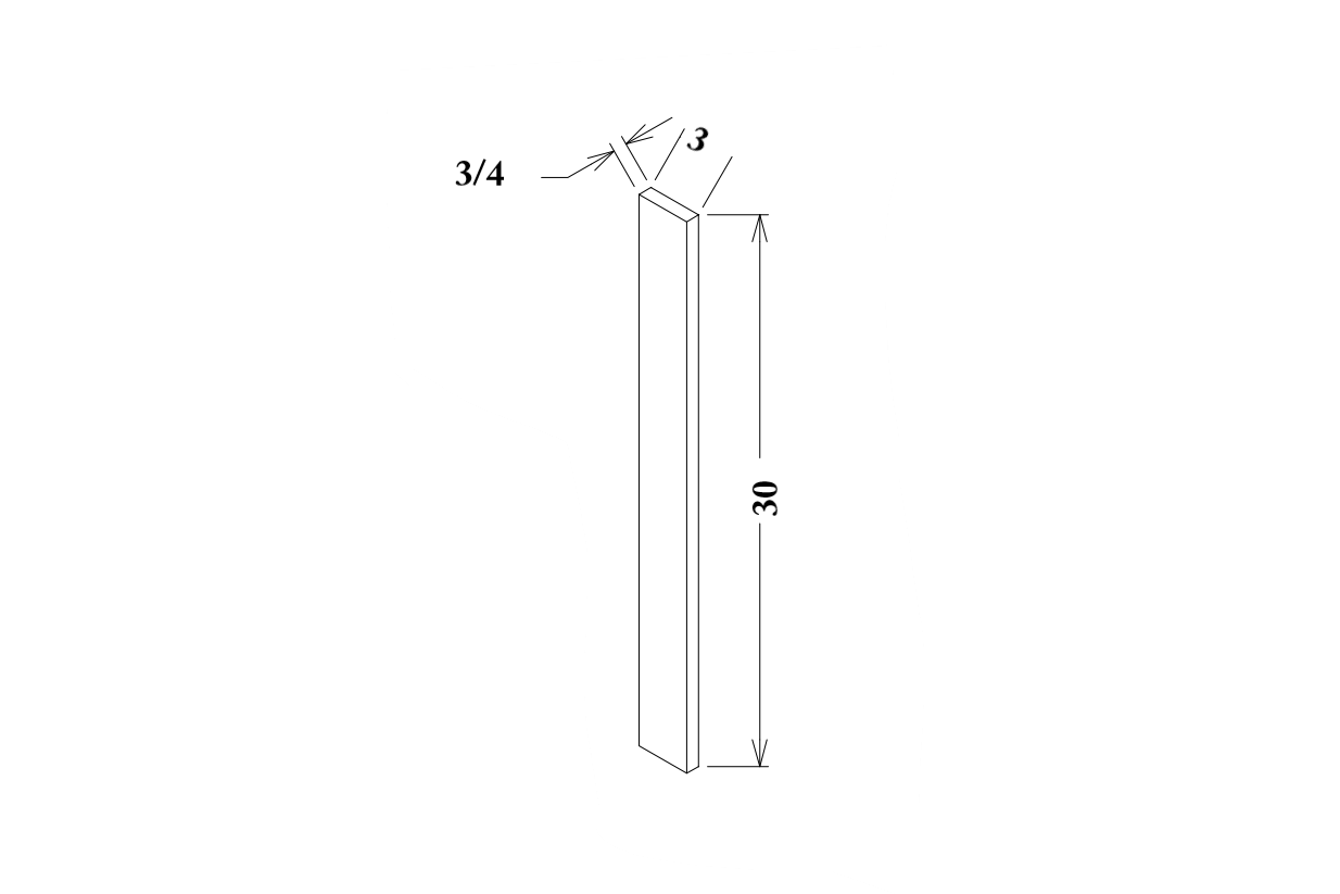 Wall Filler 3" Wide x 30" Tall – Ready To Assemble Kitchen Cabinets